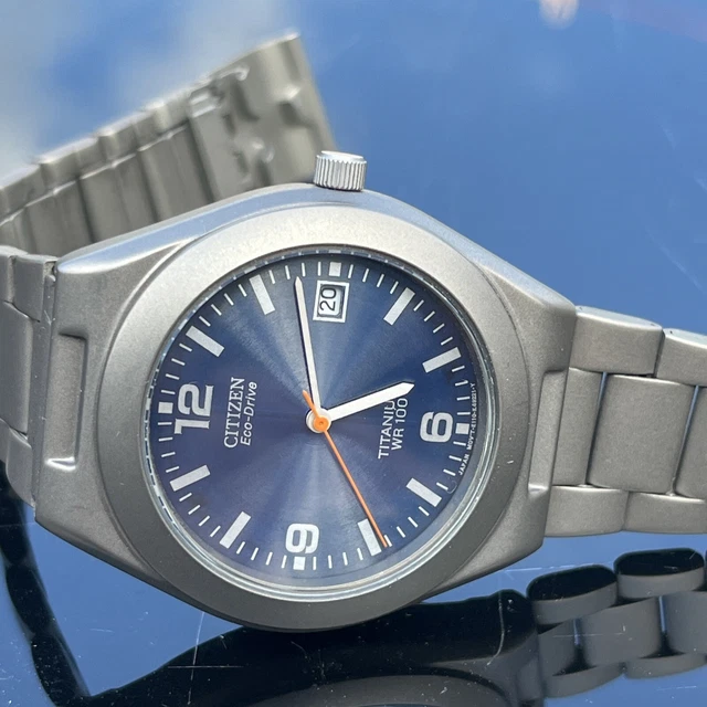 CITIZEN TITANIUM ECO-DRIVE solar mens watch £75.00 - PicClick UK