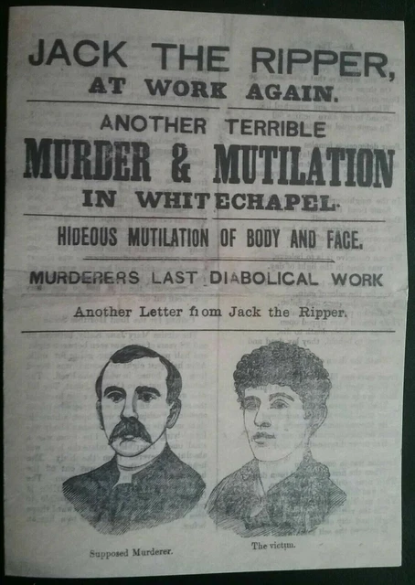 BOOKLET POSTER On Jack The Ripper At Work Again In News And Verse ...