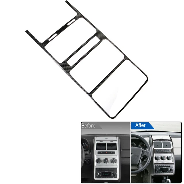 VEHICLE CENTER CONSOLE Frame Carbon Fiber Stickers Decals Trim For ...