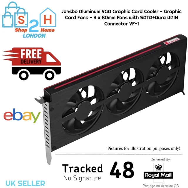 JONSBO ALUMINUM VGA Graphic Card Cooler - Graphic Card Fans - 3 x 80mm ...