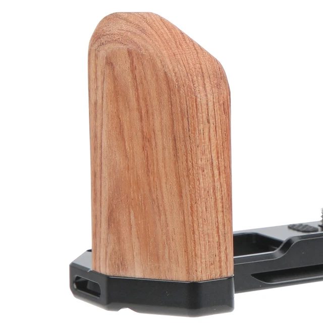 -WOODEN HANDLE L Quick Release Plate Cold Boot Bracket Cage Base For ...