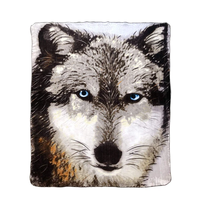 J.ELLIOT HOME 350GSM Wolf Photo Mink Blanket 220x240cm Grey $73.99 ...
