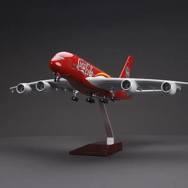 EXTRA LARGE COCA Cola Airbus A380 Aircraft Model Plane Toy Gift - 1/160 ...