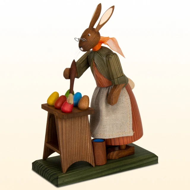 GOTTHARD STEGLICH OSTERHASE Osterhasengroßmutter Ostereier bemalen ca.18cm Fachh EUR 139,90 ...