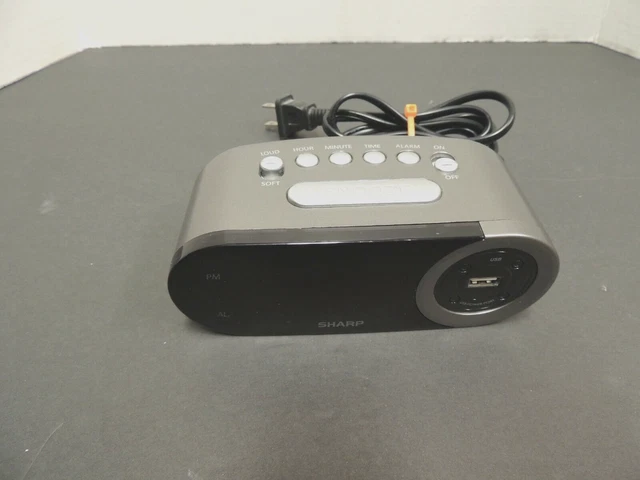 SHARP DIGITAL ALARM Clock With USB Port SPC546C tested in good ...