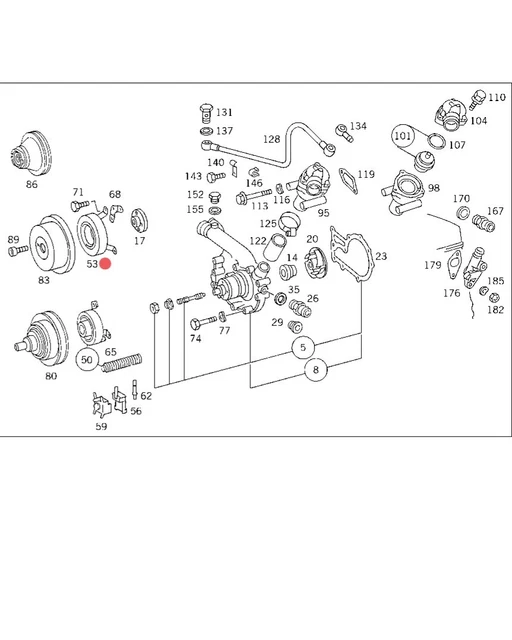 MERCEDES W123 W201 M102 ELECTROMAGNETIC CLUTCH RADIATED FAN OEM ...