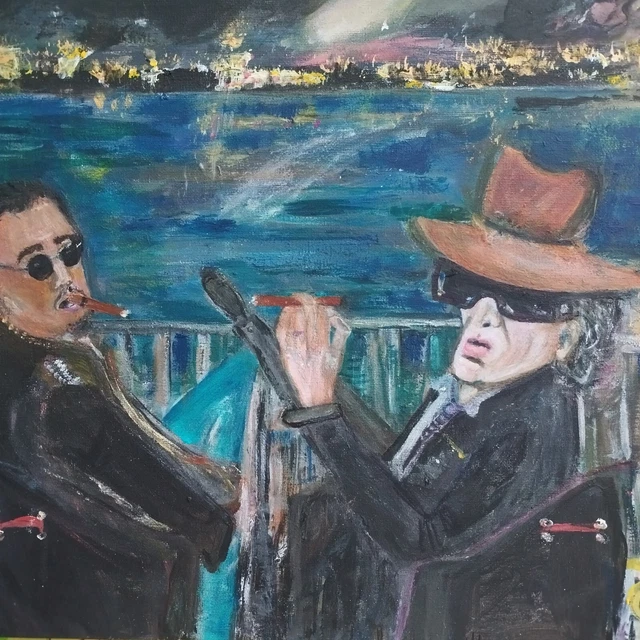 UDO APACHE GEMÄLDE*KOMET* Handgemalt Original Chrissyskunst Unikat EUR ...