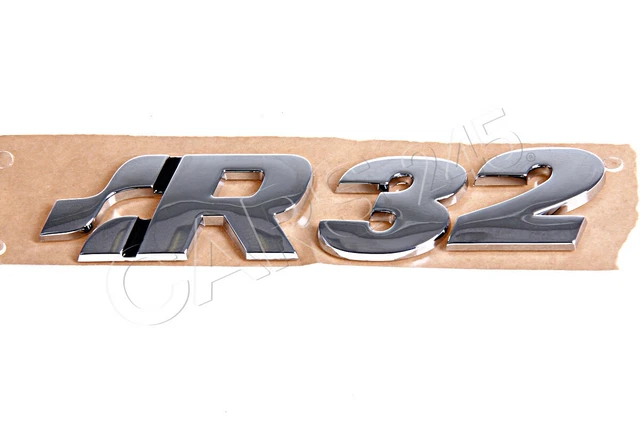 GENUINE R32 REAR Trunk Boot Badge Emblem Chrome VW Golf Mk4 R32 ...