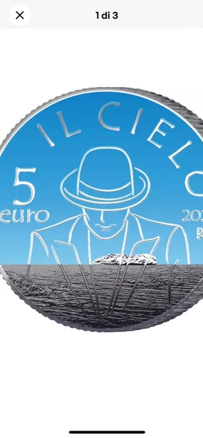 5 EURO ITALIA 2025 RENATO ZERO IL CIELO Argento *Prevendita EUR 190,00 ...