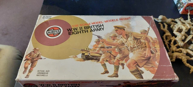 VINTAGE AIRFIX 1/32 Scale WWII British Eighth Army Boxed Set 1975-76 £ ...