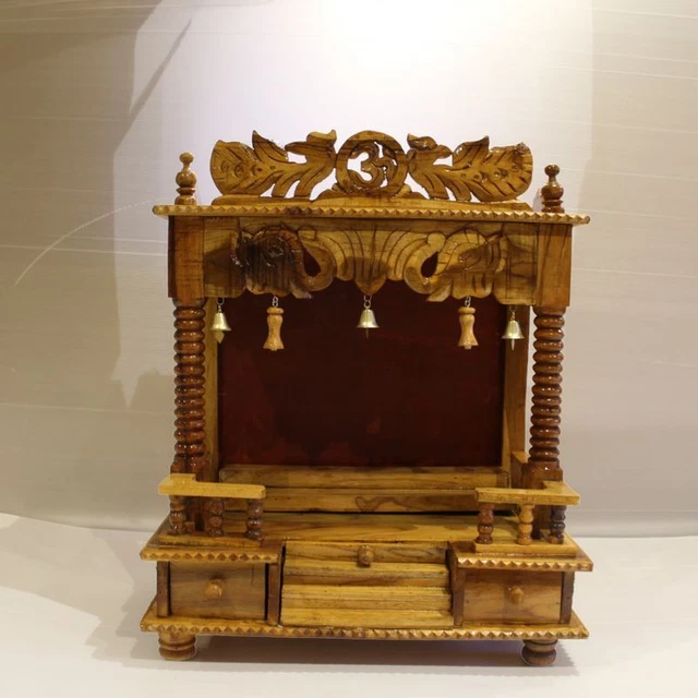 WOODEN TEMPLE,INDIAN HINDU Pooja Ghar,Mandir,Hand made temple,Mandir in ...