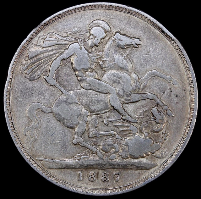 GREAT BRITAIN 1887 Queen Victoria Silver Coin 1 Crown £34.15 - PicClick UK