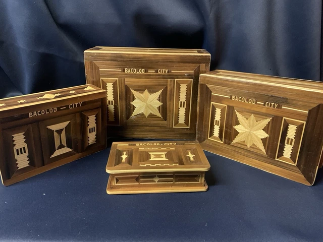 BACOLOD CITY PHILIPPINES Wood Tourist Nesting Boxes - 4 $45.00 - PicClick