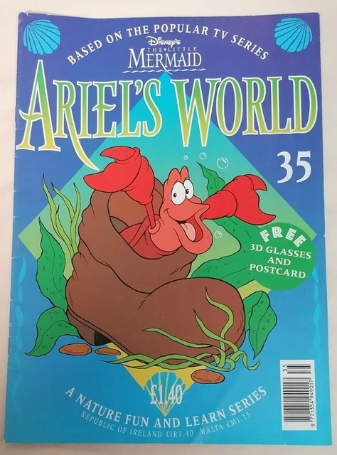 MAGAZINE - VINTAGE Walt Disney Little Mermaid Ariel's World Magazine ...