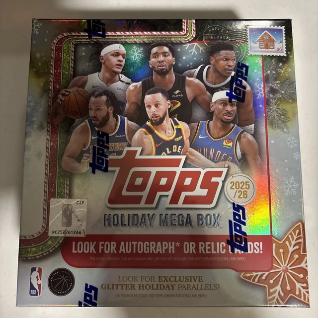 2025-26 TOPPS BASKETBALL Factory Sealed Holiday Mega Box £50.00 ...