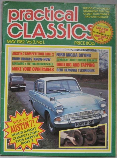 PRACTICAL CLASSICS MAGAZINE May 1982 featuring Sunbeam Alpine, Ford ...