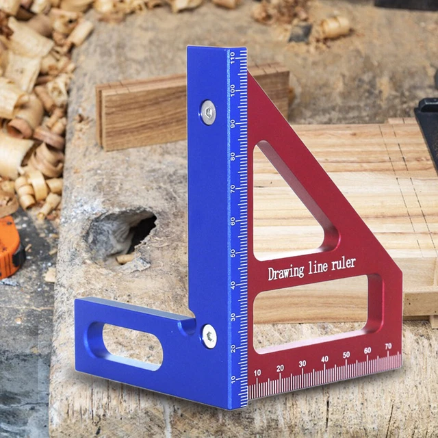 LAYOUT MEASURING TOOL Aluminum Alloy 3D Multi-Angle Measuring Ruler for ...
