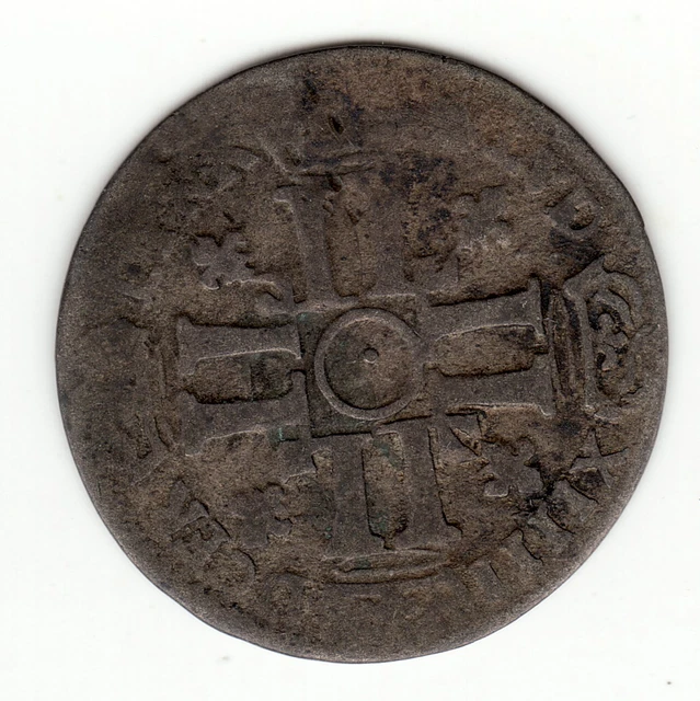 FRENCH COLONIAL, RARE 1690's Pau billon sol of 15 deniers of Bearn $225 ...