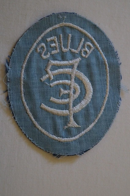 CARLTON BLUES - Vintage - AFL-VFL Football - Scarce - Blues Cloth Patch ...