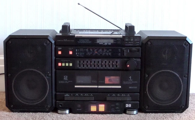 SHARP CD-X9 PORTABLE Stereo/Ghetto Blaster/Boombox £82.00 - PicClick UK
