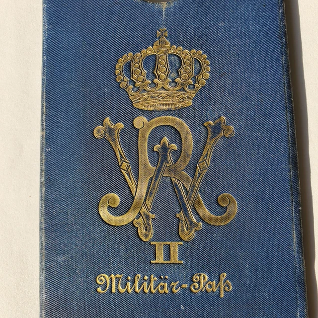 ORIGINAL GERMAN WWI WW1 Imperial Prussian Wilhelm II monogram cover ID ...