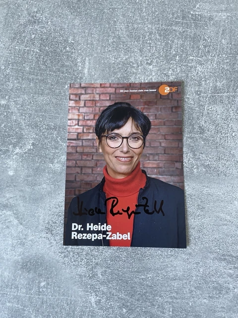 DR. HEIDE REZEPA Zabel Handsignierte Autogrammkarte Bares für Rares ZDF ...