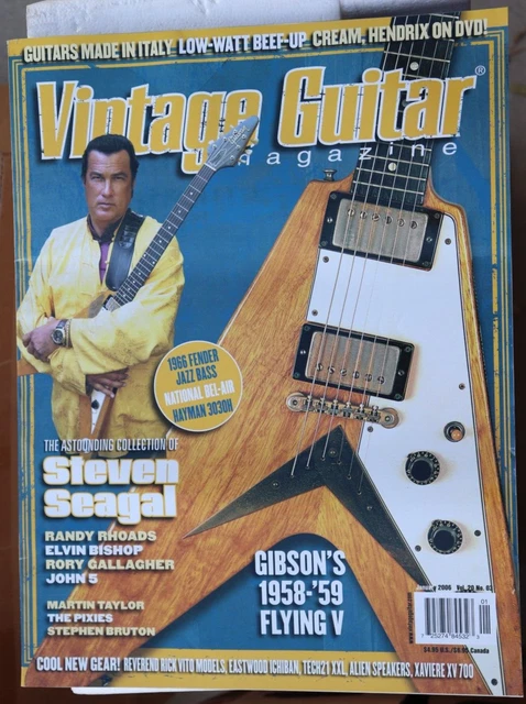 VINTAGE GUITAR MAGAZINE January 2006 Gibson Flying V Randy Rhoads The ...