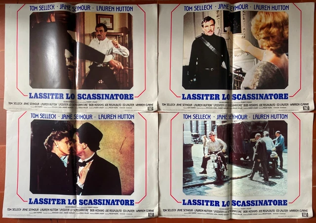 8 POSTER ITALIANI Segno Lassiter Jane Seymour Tom Selleck 46x65cm 1984 ...