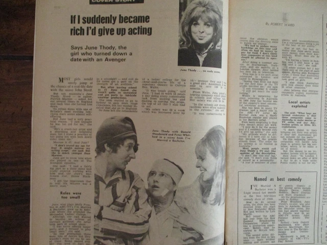 1969 AUSTRALIAN TV Mag (JUNE THODY/SHARON TATE/TOM JONES/JOHN LAWS ...