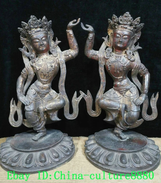 16.5 '' VIEUX bronze tibétain Jingang Jingang dojie statue de Dieu EUR ...