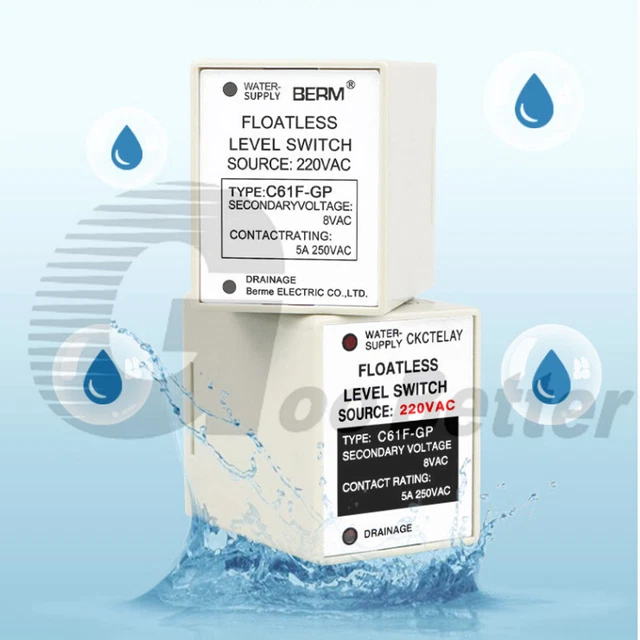 WATER LEVEL CONTROLLER Liquid Control Relay Switch with Socket 1NO1NC ...