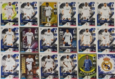 MATCH ATTAX CHAMPIONS League 2022 2023 All Cards 18x Cards Real Madrid ...