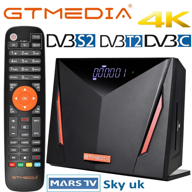 GTMEDIA V8 UHD For Mars Sky UK Decoder 4K Satellite DVB-S2/S2X/T2/C Sat ...