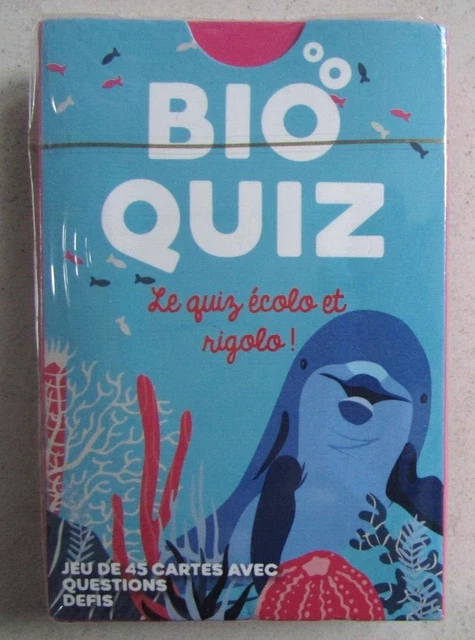 JEU DE CARTES Bio Quiz Le quiz écolo et rigolo Jeu de 45 cartes avec ...