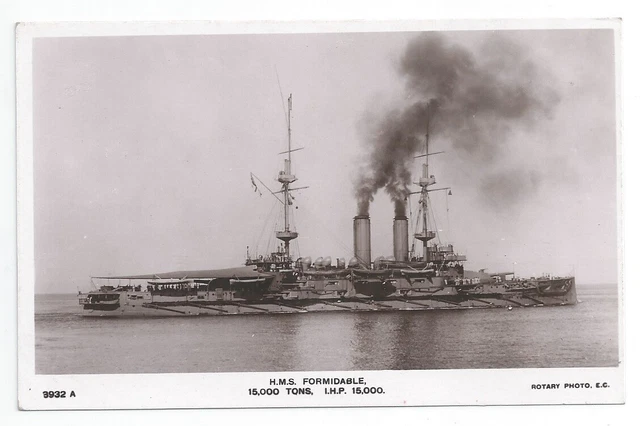 HMS FORMIDABLE FORMIDABLE class Battleship Royal Navy Unused RP PC £10. ...