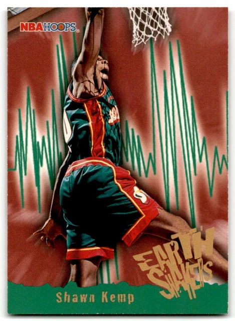 1996-97 NBA HOOPS Earth Shakers Shawn Kemp Seattle SuperSonics #371 EUR 7,24 - PicClick FR