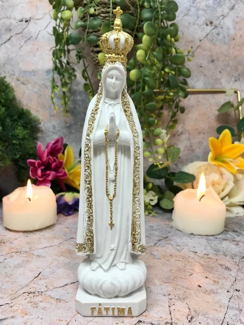 OUR LADY OF Fatima Virgin Mary resin statue ornament Catholic £37.67 ...