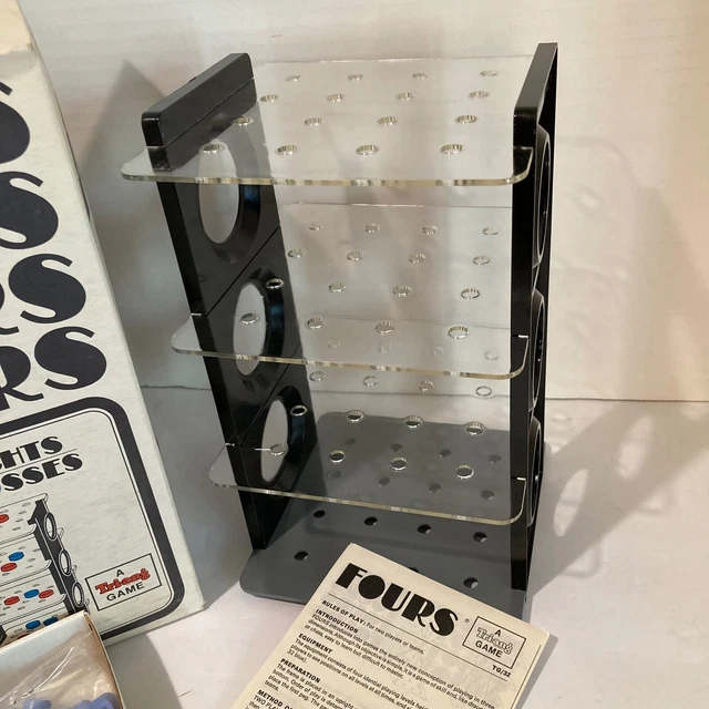 VINTAGE FOURS GAME 3-D Noughts And Crosses Complete! £23.82 - PicClick UK