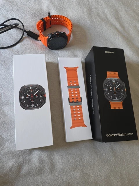 SAMSUNG GALAXY WATCH Ultra 47mm LTE Smartwatch Titanium, Orange Black £ ...