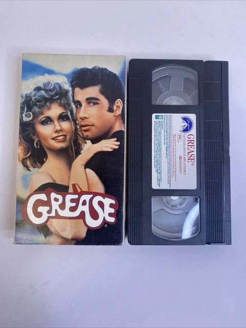 GREASE (VHS 1990) Video Tape Movie John Travolta, Olivia Newton-John £4 ...
