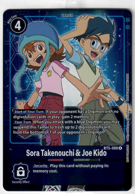 DIGIMON CARTE JEU Bataille De Omni Sora Takenouchi & Joe Kido BT5-088 R ...