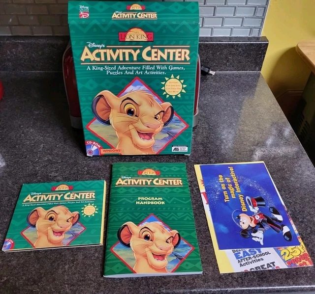 ORIGINAL 1995 DISNEY’S The Lion King Activity Center PC Game CD-Rom ...