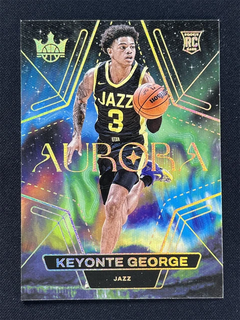 2023-24 PANINI COURT Kings Keyonte George #3 recrue Aurora RC Jazz Case ...