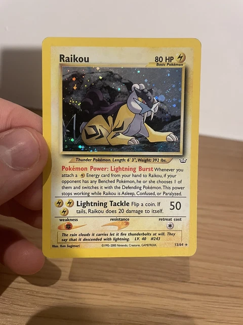CARTE POKÉMON - RAIKOU 13/64 neo revelation wizards - Edition 2 holo EUR 130,00 - PicClick FR
