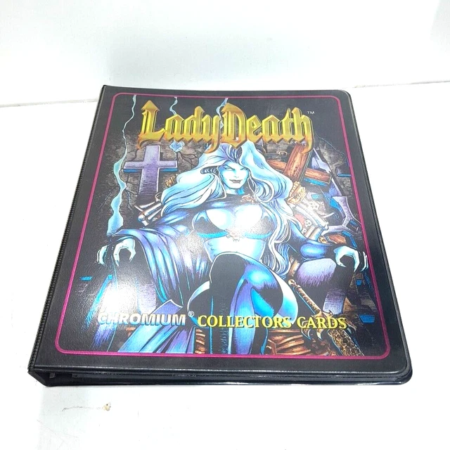 LADY DEATH CHROMIUM Collectors Cards w/ Binder Complete Set + 3 Chase ...