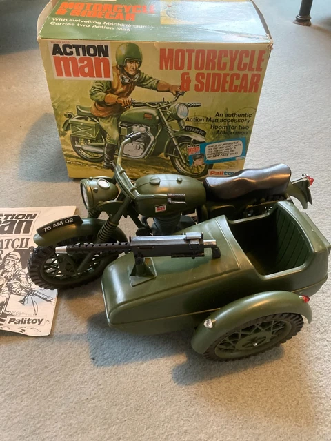 VINTAGE ACTION MAN Motorcycle and sidecar with original box ...