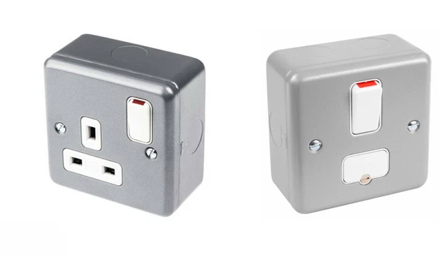 MK METALCLAD 13A 1Gang DP Switch Socket or Switch Connection Unit £11. ...