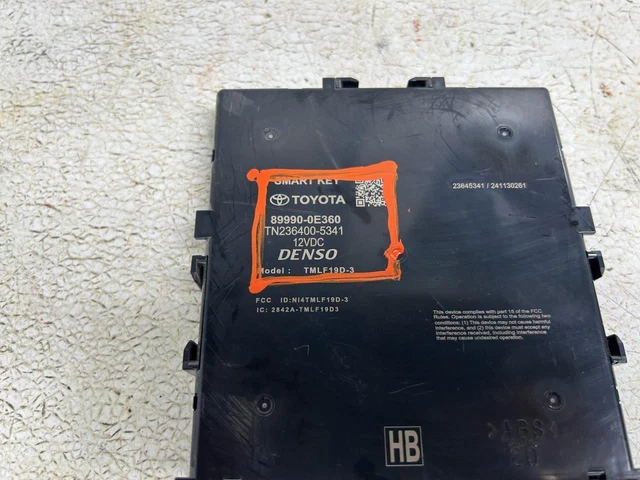 2024 TOYOTA GRAND HIGHLANDER Smart Key Control Module OEM ID 899900E360 ...
