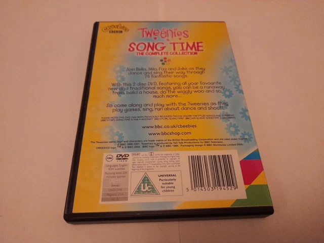 TWEENIES SONG TIME The Complete Collection - CBeebies BBC 2 Disc UK R2 ...