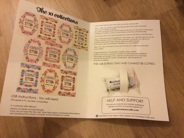 KANBAN CRAFTS, FLORAL klick, USB, Cutterdies & Artwork Bundle £18.00 ...